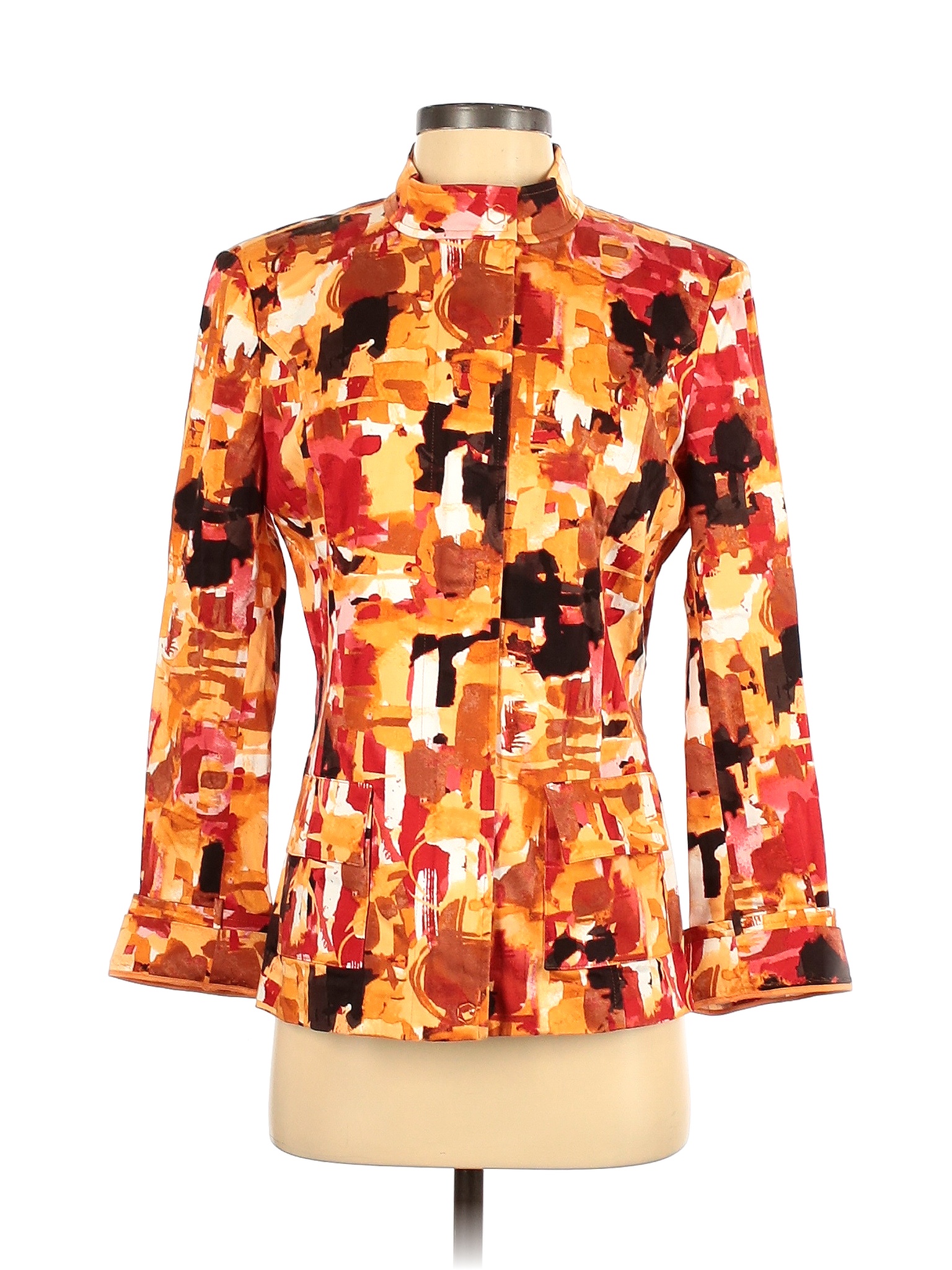 St. John Floral Colored Orange Jacket Size 4 - 91% off | thredUP