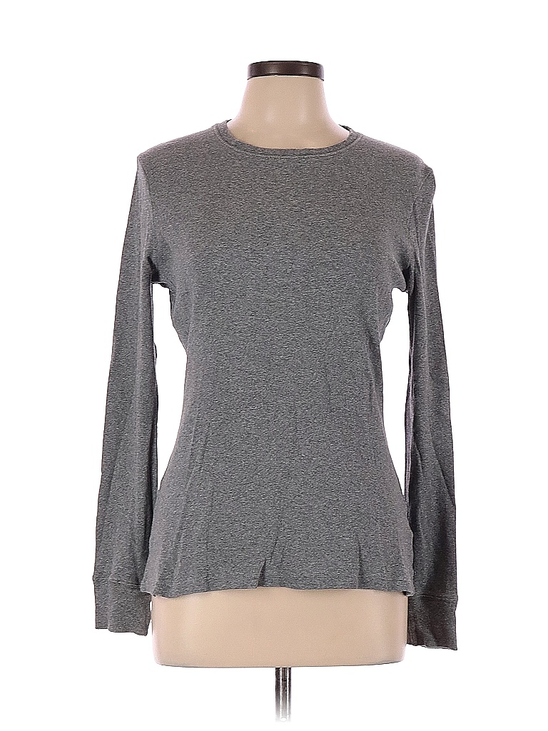Lands' End Marled Gray Long Sleeve Top Size L - 86% off | thredUP