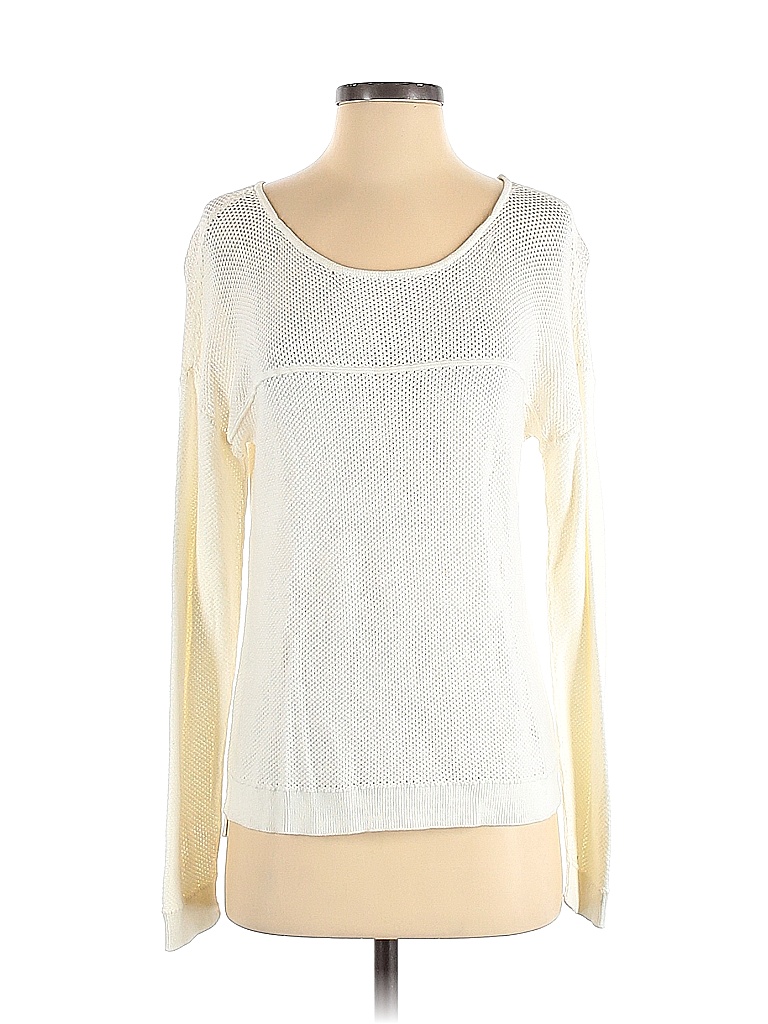 a.n.a. A New Approach Solid Color Block White Ivory Pullover Sweater ...