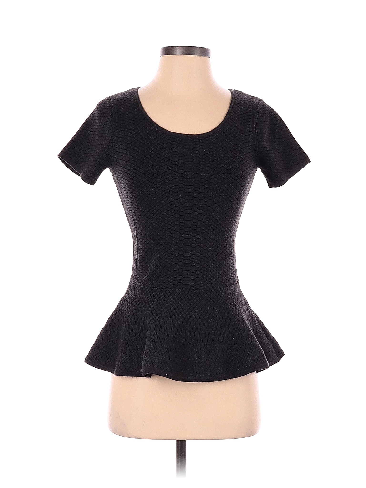 Ivanka Trump Solid Black Gray Short Sleeve Top Size XS - 73% off | thredUP