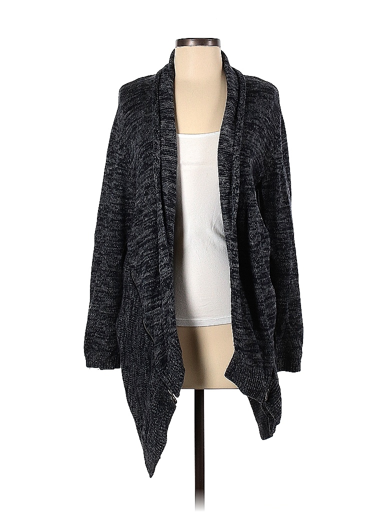 Market and Spruce Solid Color Block Marled Black Gray Cardigan Size S ...