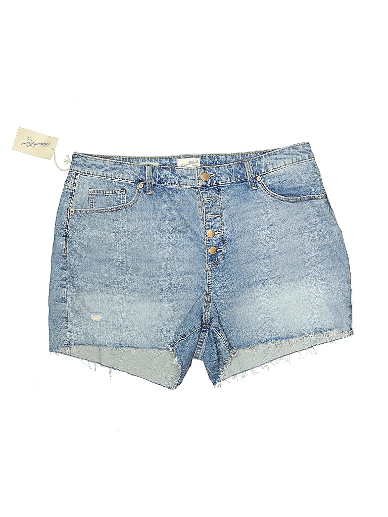 Universal Thread Solid Blue Denim Shorts Size 18 (Plus) - 42% off | thredUP