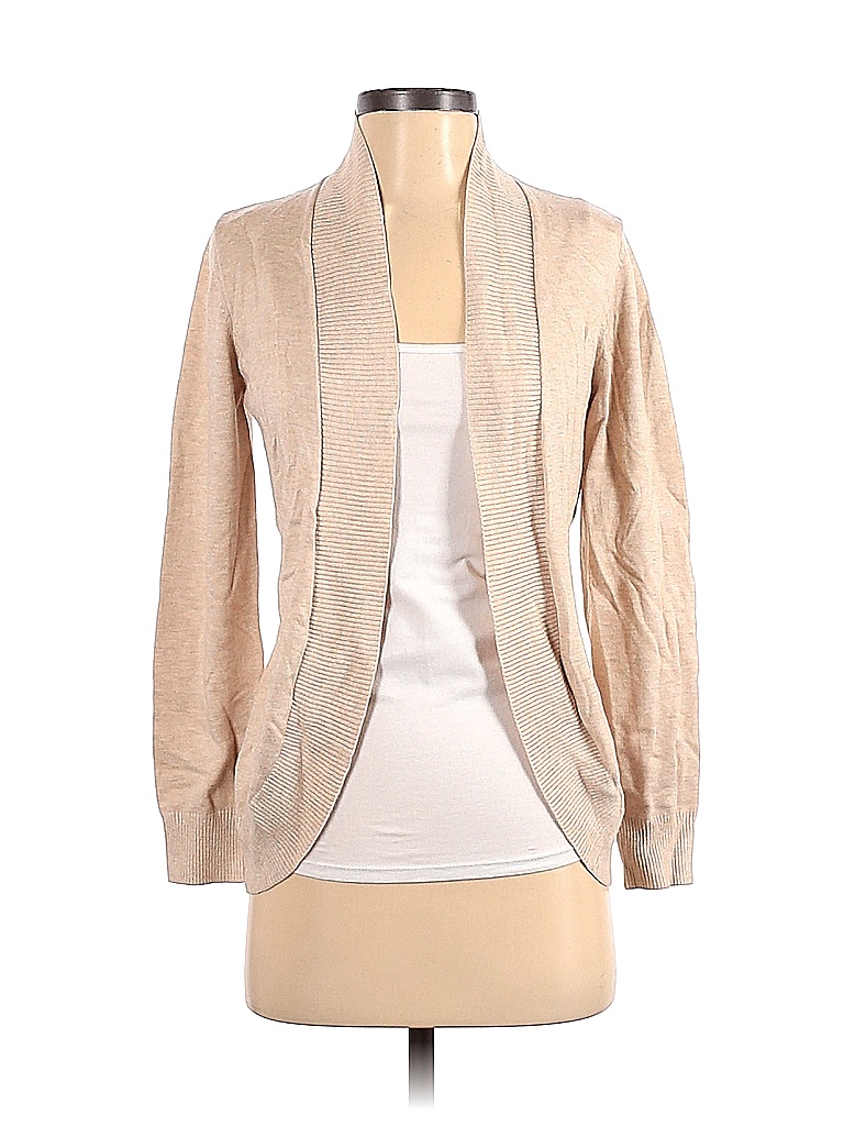 Faded Glory Solid Color Block Tan Cardigan Size S - 65% off | thredUP