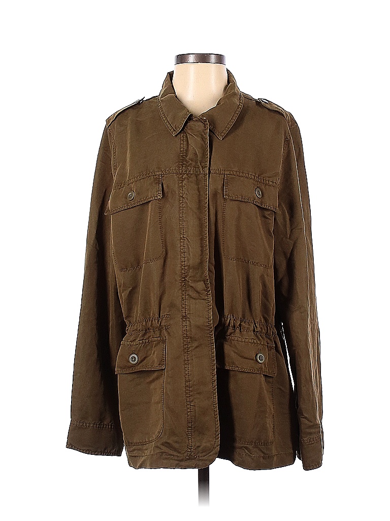 Hint of Blush Solid Colored Green Jacket Size 1 - 85% off | thredUP