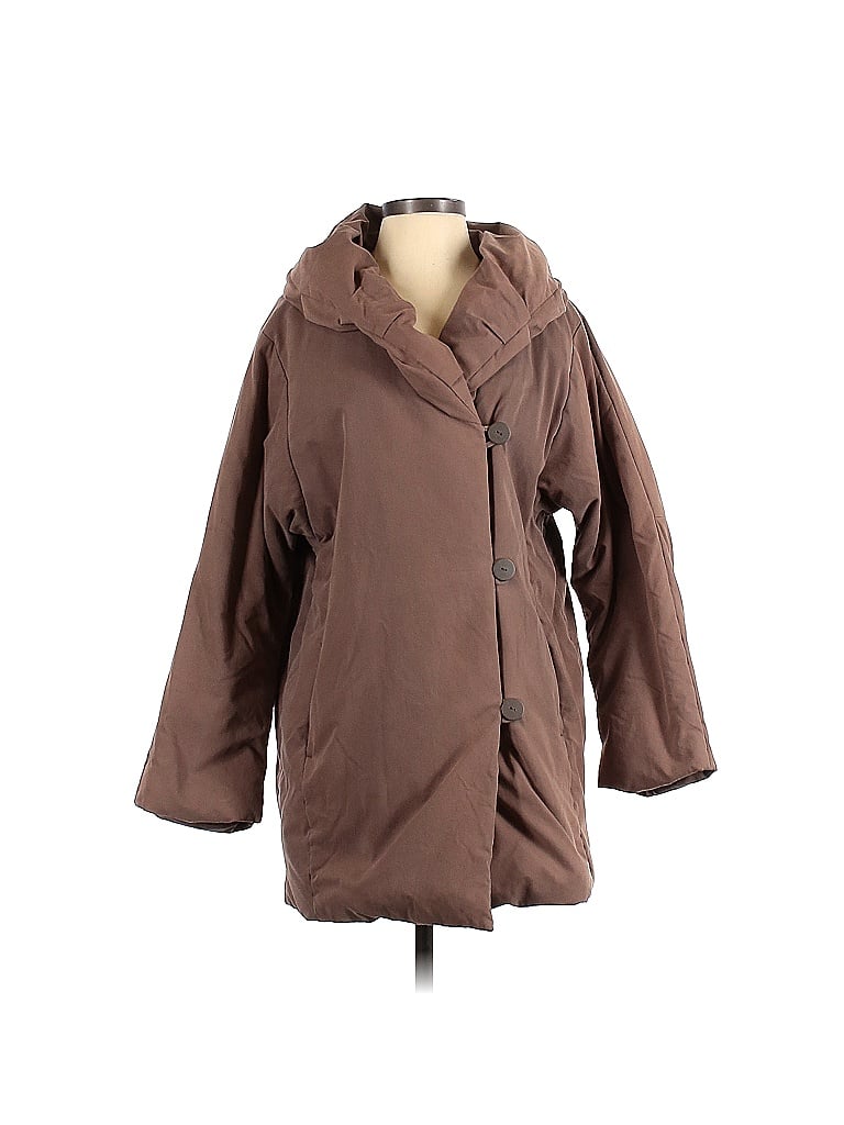 J.Jill Solid Colored Brown Coat Size XS - 73% off | thredUP