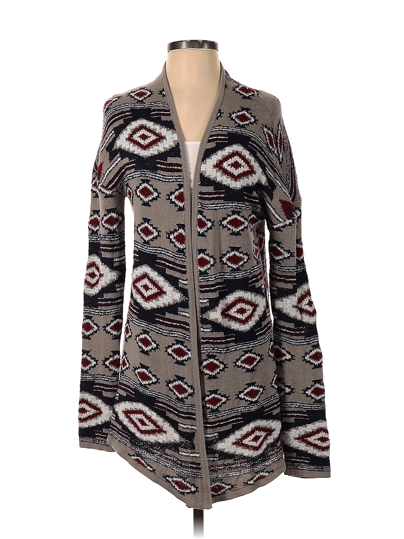 Natural Reflections Color Block Gray Cardigan Size S - 86% off | thredUP