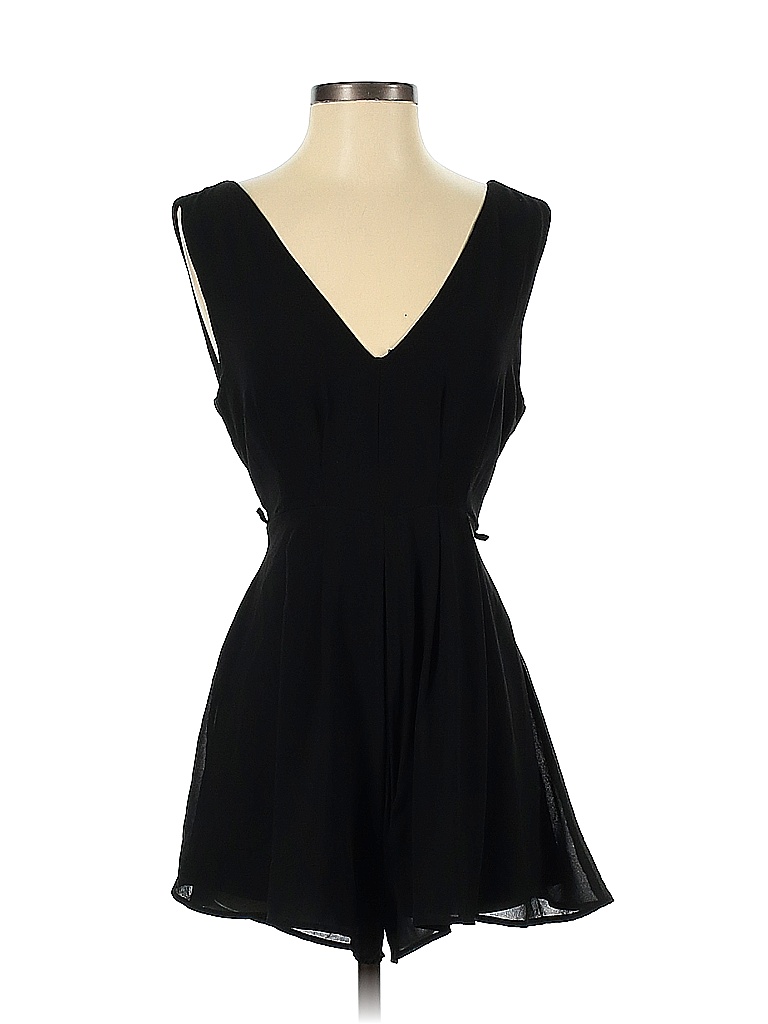 Poetry Clothing 100% Polyester Solid Black Romper Size S - 86% off ...