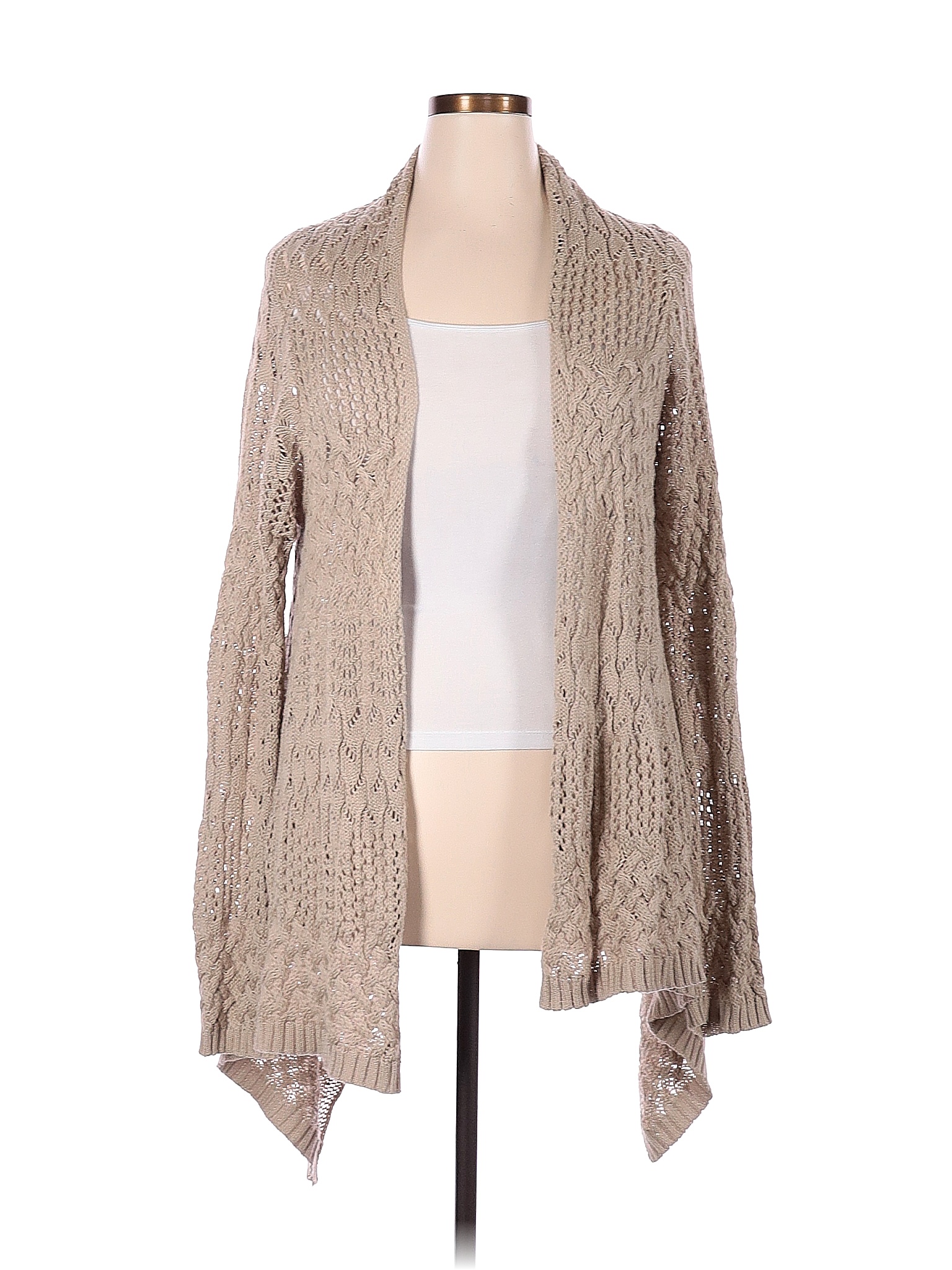 DressBarn 100% Cotton Solid Tan Cardigan Size XL - 65% off | thredUP