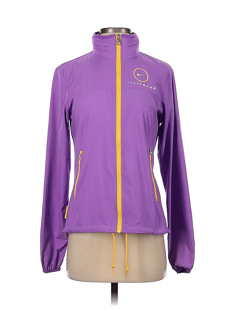 Nike 100% Polyester Solid Purple Track Jacket Size S - 75% off | thredUP