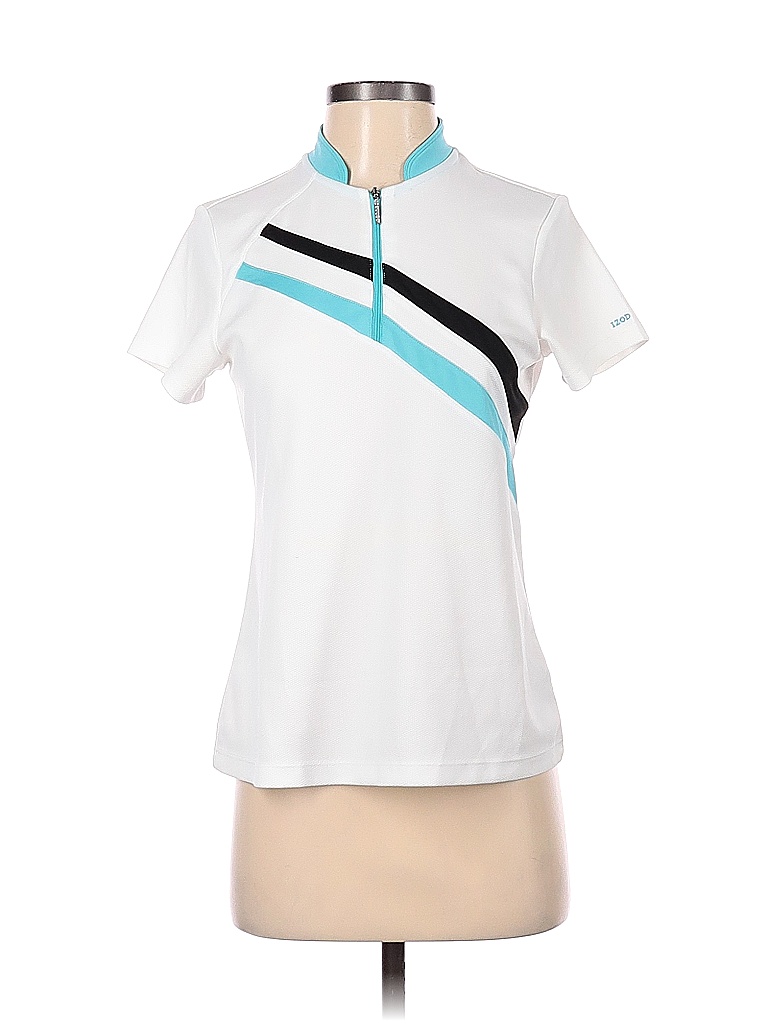 IZOD 100% Polyester Solid Color Block White Track Jacket Size S - 81% ...