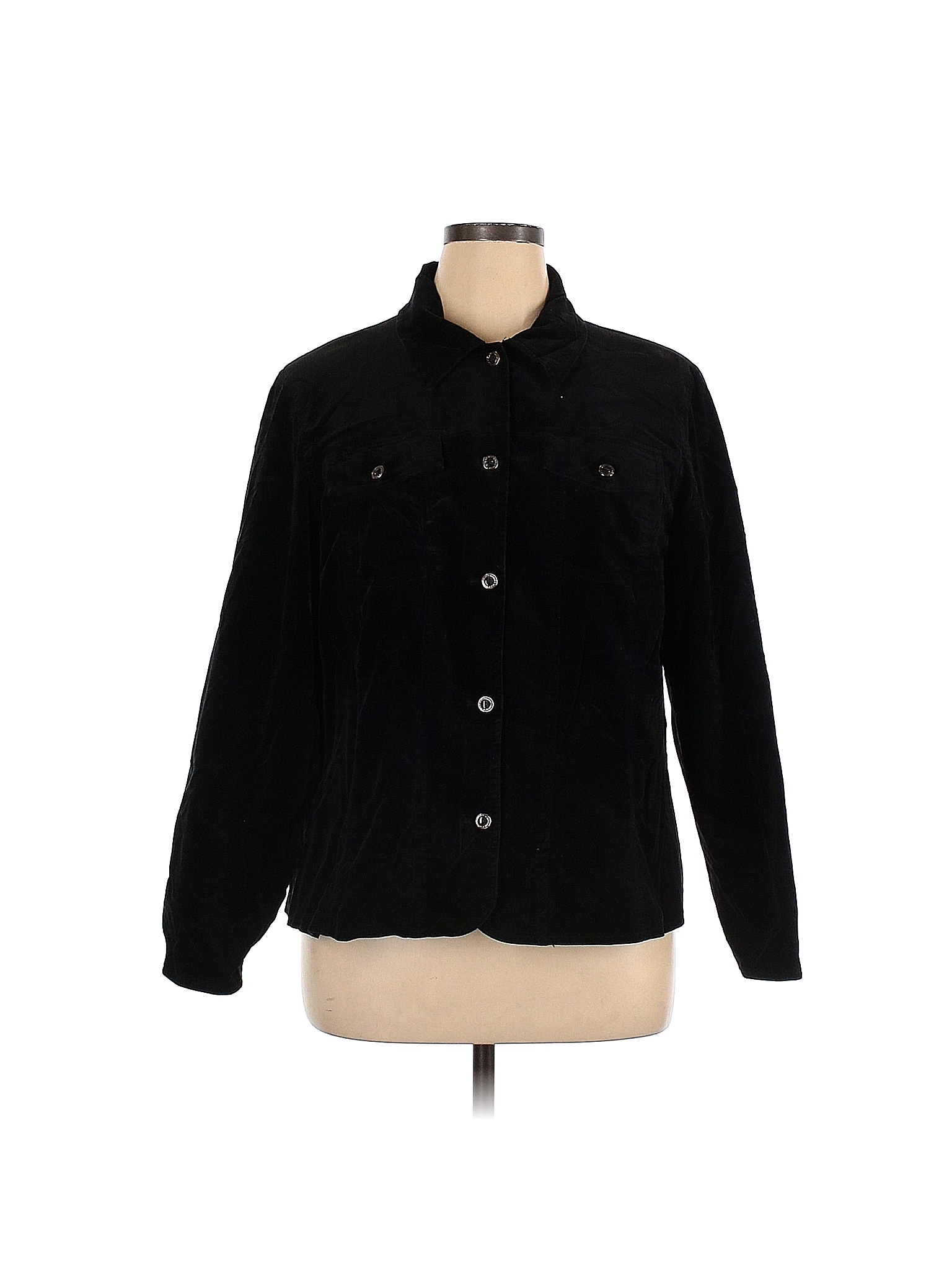 Coldwater Creek Solid Black Jacket Size 1X (Plus) - 75% off | thredUP