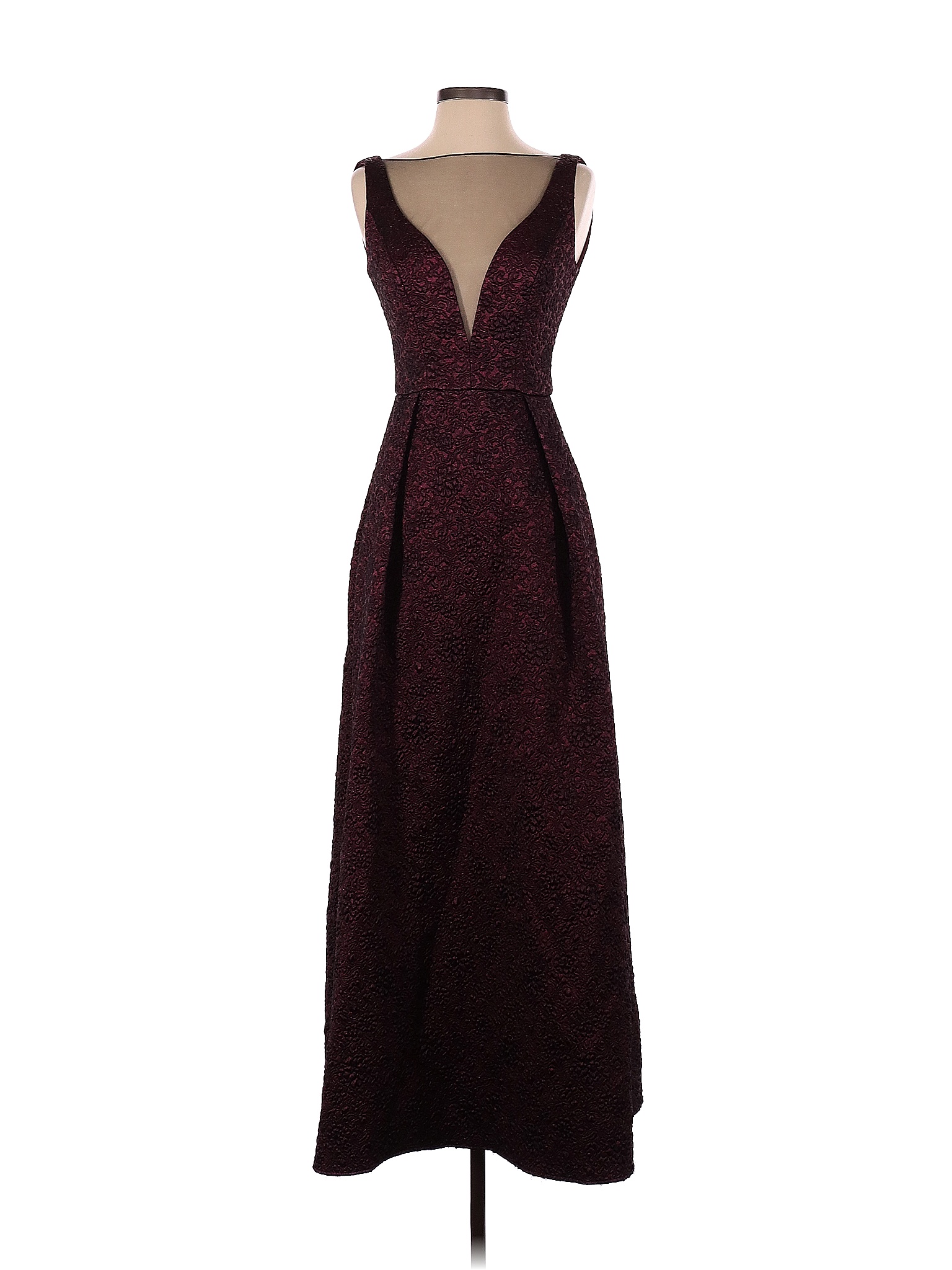 Theia Solid Maroon Burgundy Cocktail Dress Size 4 - 77% off | thredUP