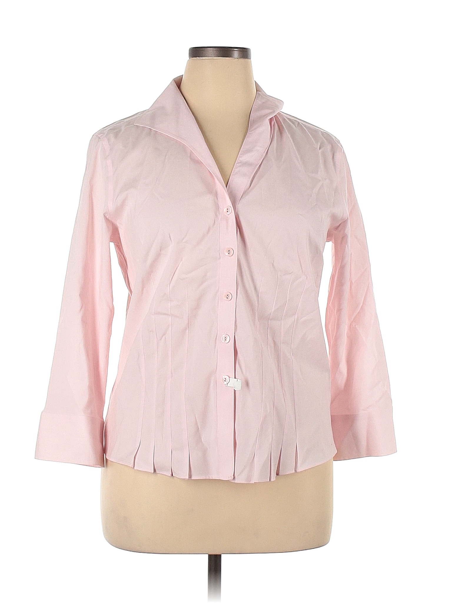 Talbots Solid Pink Long Sleeve Button-Down Shirt Size 16 - 80% off | thredUP