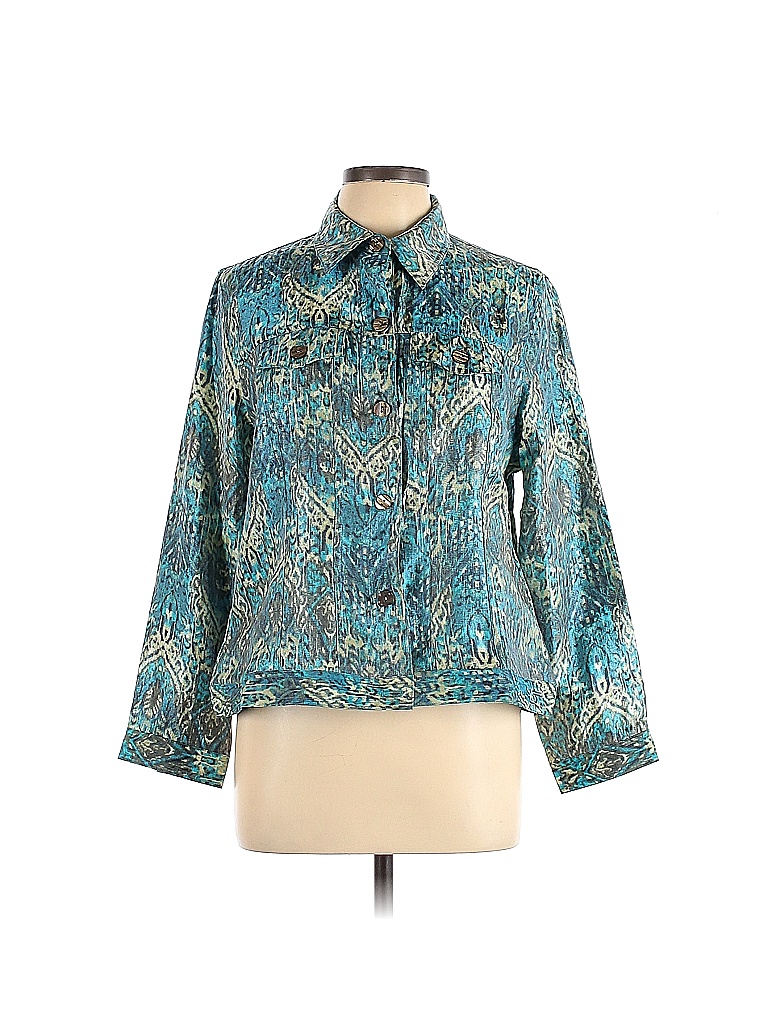 Draper's & Damon's Multi Color Blue Jacket Size L - 75% off | thredUP