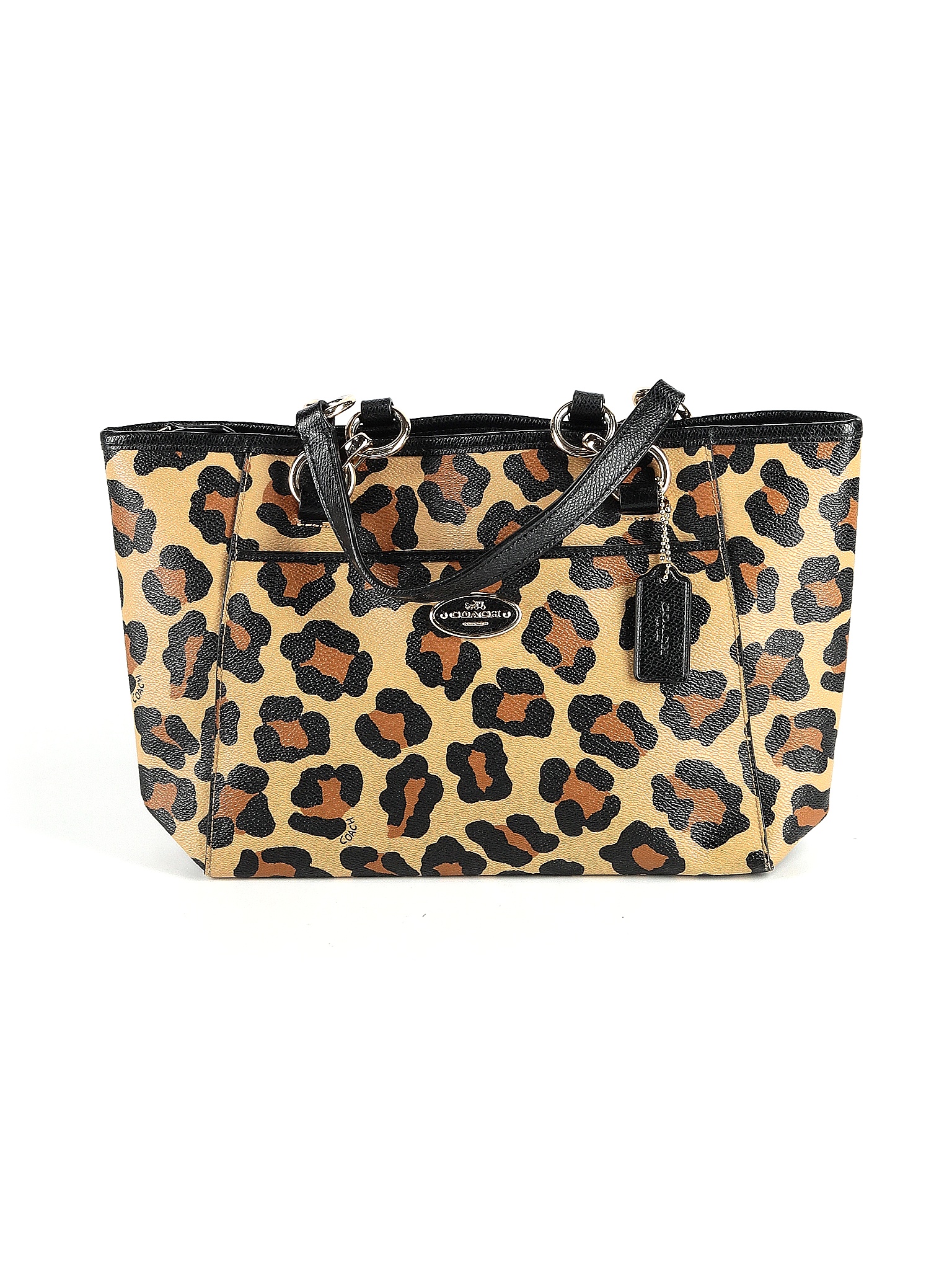 Coach 100% Leather Animal Print Tan Leather Shoulder Bag One Size - 67% ...