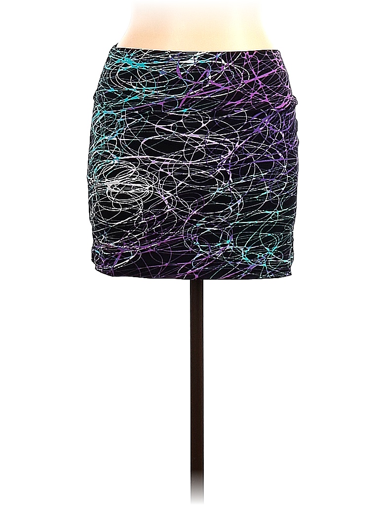 Mandee Floral Black Casual Skirt Size L - 68% off | thredUP