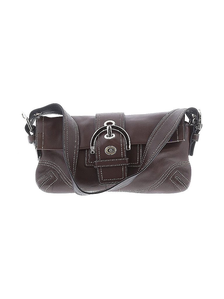 Coach Solid Brown Leather Shoulder Bag One Size - 74% off | thredUP
