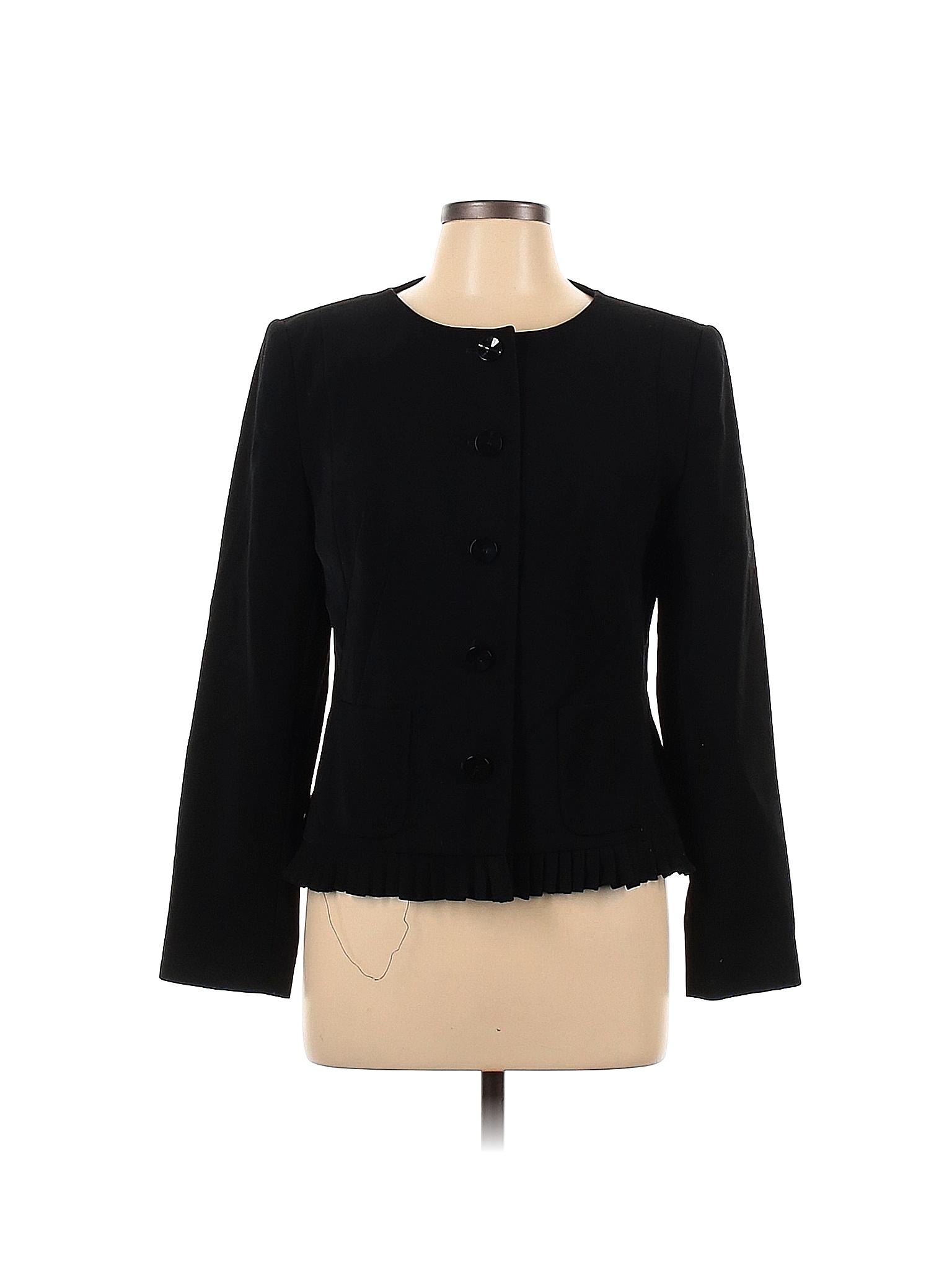 Sag Harbor 100% Polyester Solid Black Jacket Size 10 - 65% off | thredUP