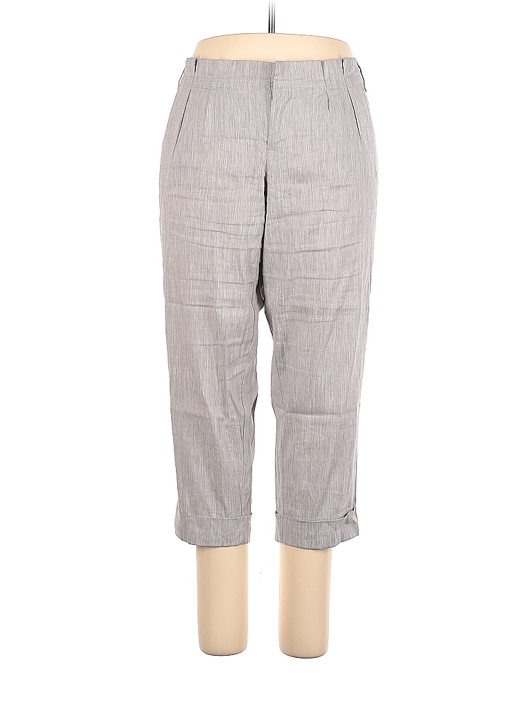 Mossimo Stripes Gray Linen Pants Size 16 - 68% off | thredUP