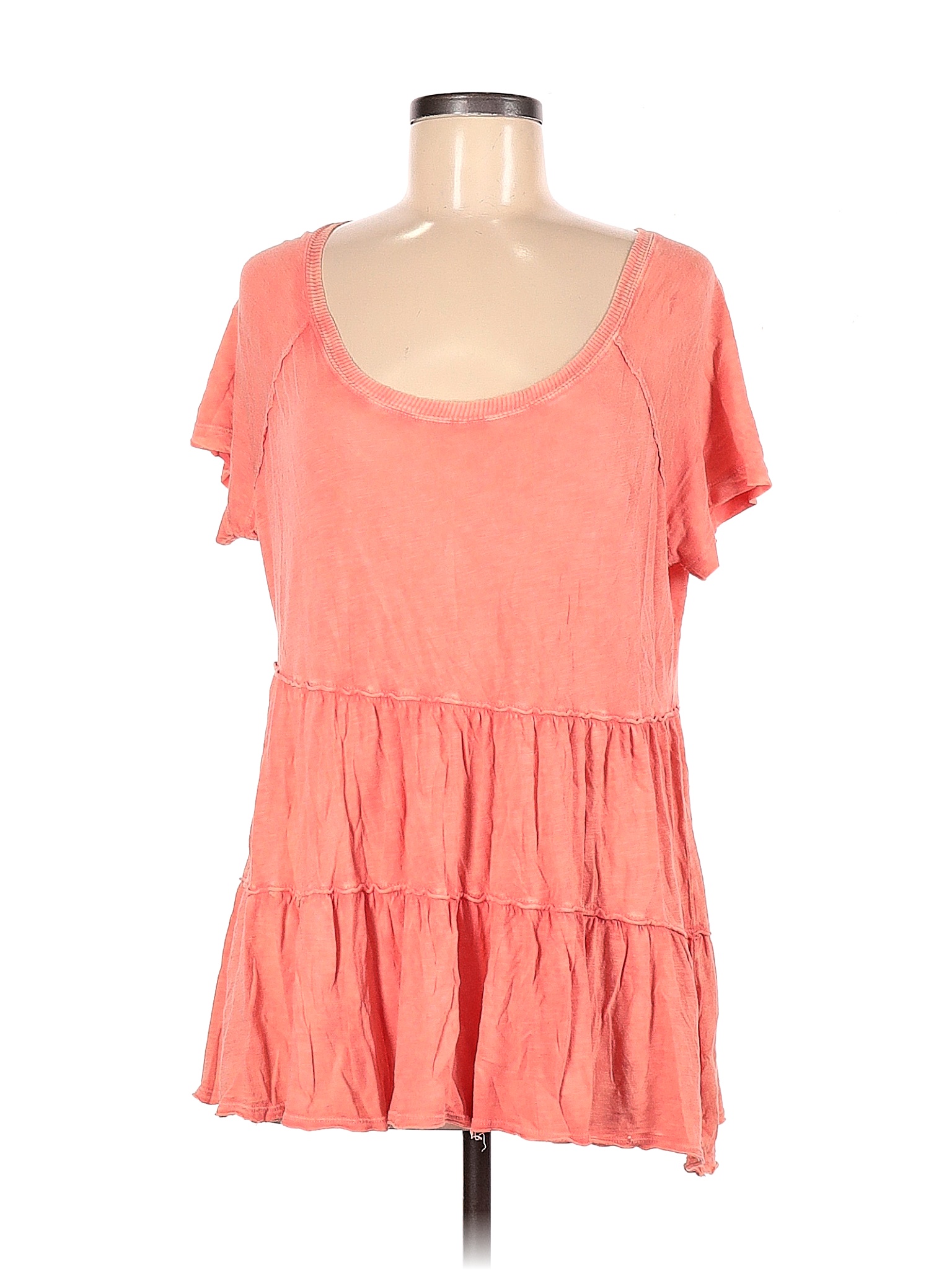 Torrid Solid Orange Short Sleeve Top Size Med Plus (00) (Plus) - 62% ...