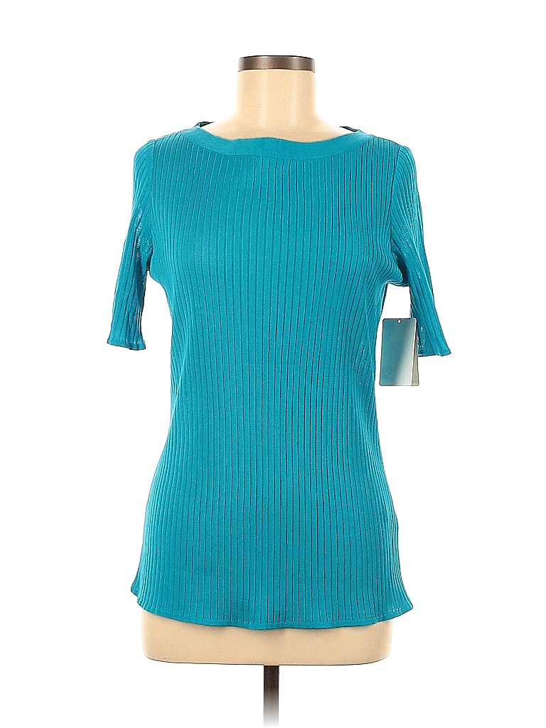 misook Solid Teal Blue Pullover Sweater Size M - 82% off | thredUP