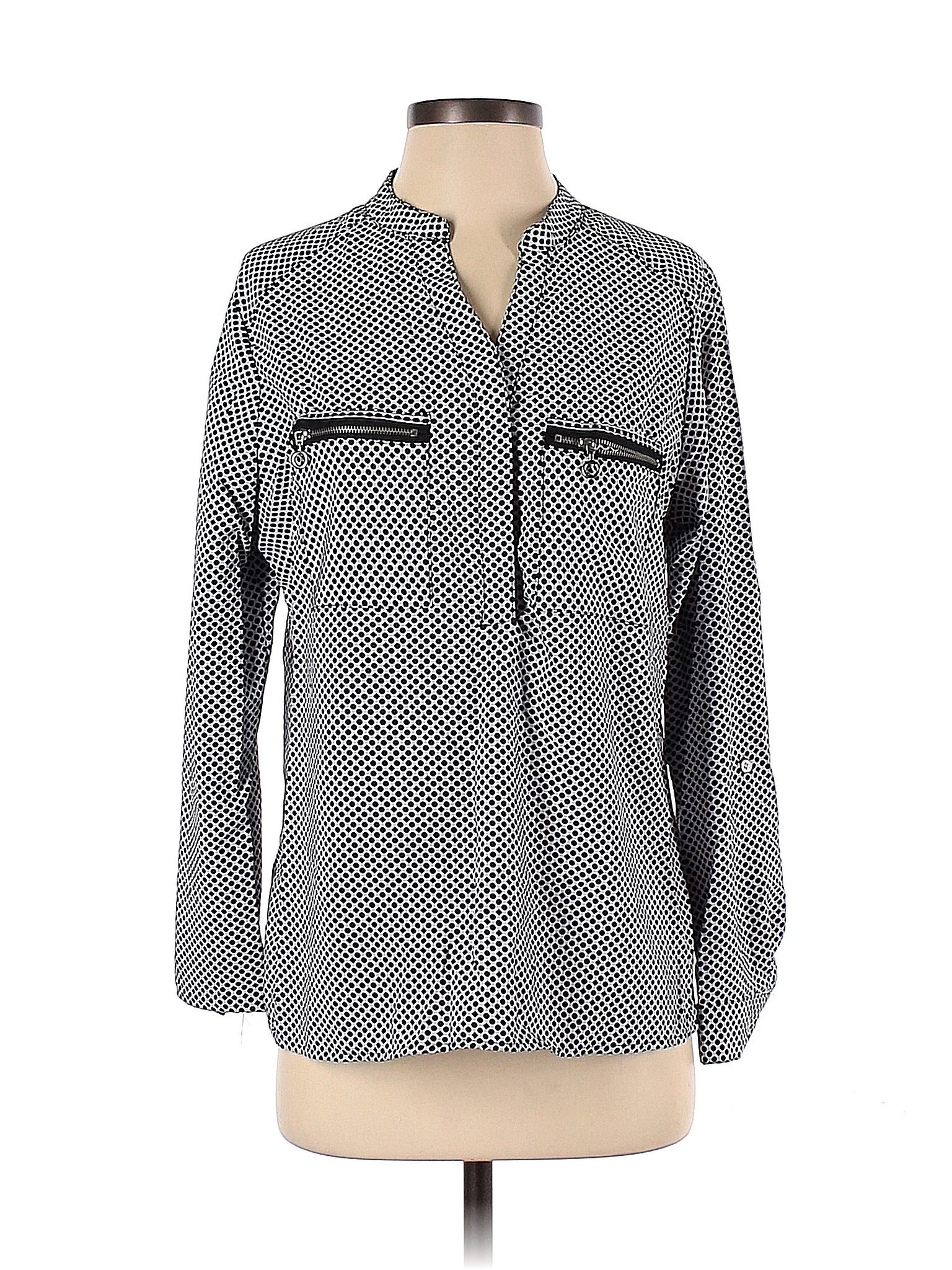 Notations Black Long Sleeve Blouse Size S 63 Off Thredup