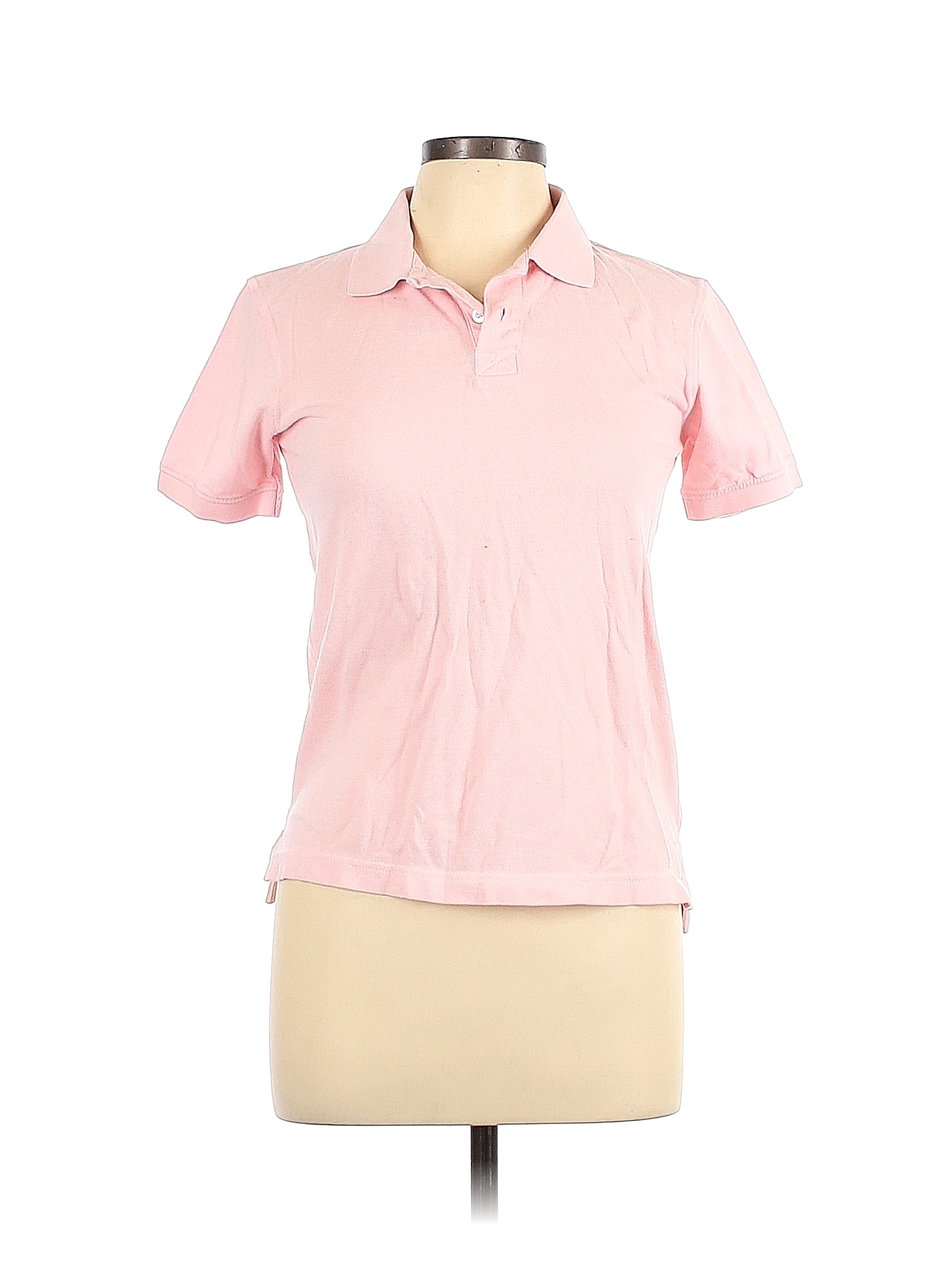 Old Navy 100 Cotton Solid Colored Pink Short Sleeve Polo Size L 56