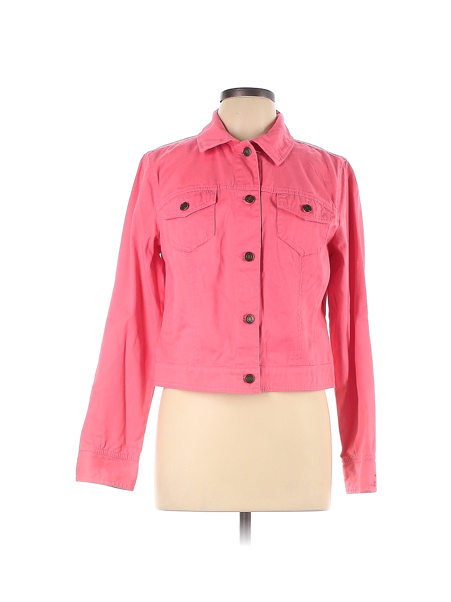 Faded Glory 100% Cotton Solid Pink Jacket Size L - 59% off | thredUP