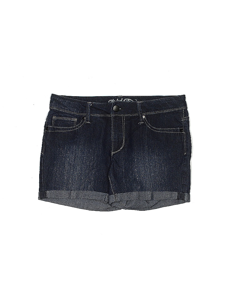 Faded Glory Solid Black Blue Denim Shorts Size 4 - 47% off | thredUP