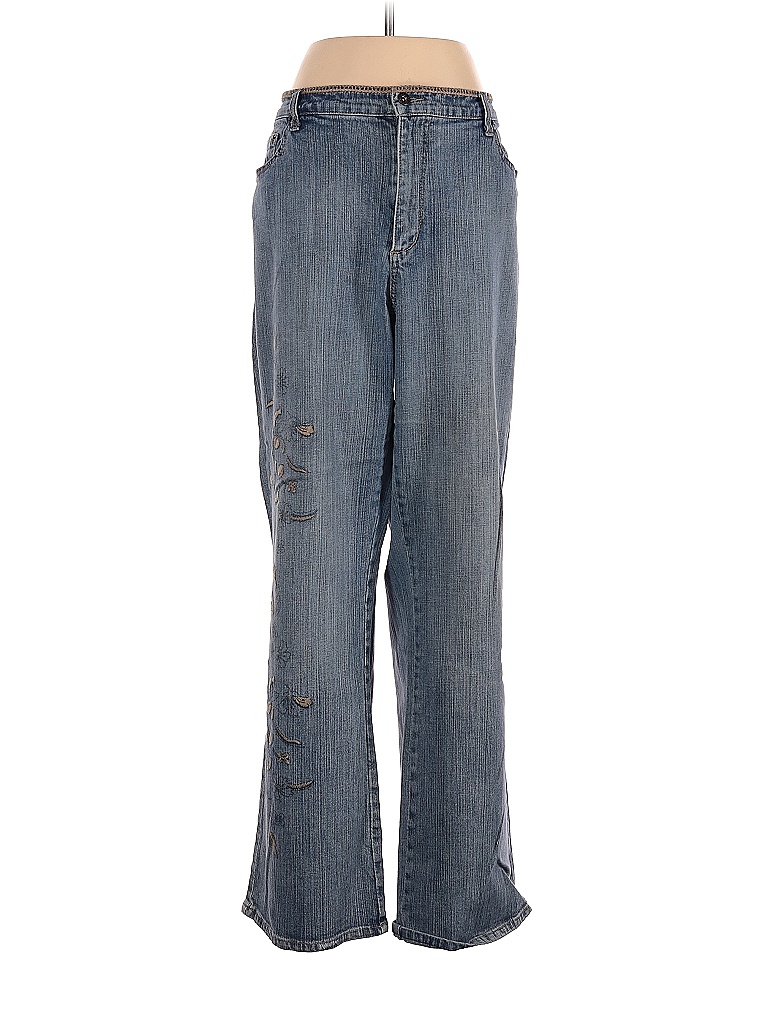 Ashley Stewart Solid Blue Jeans Size 22 (Plus) - 67% off | thredUP