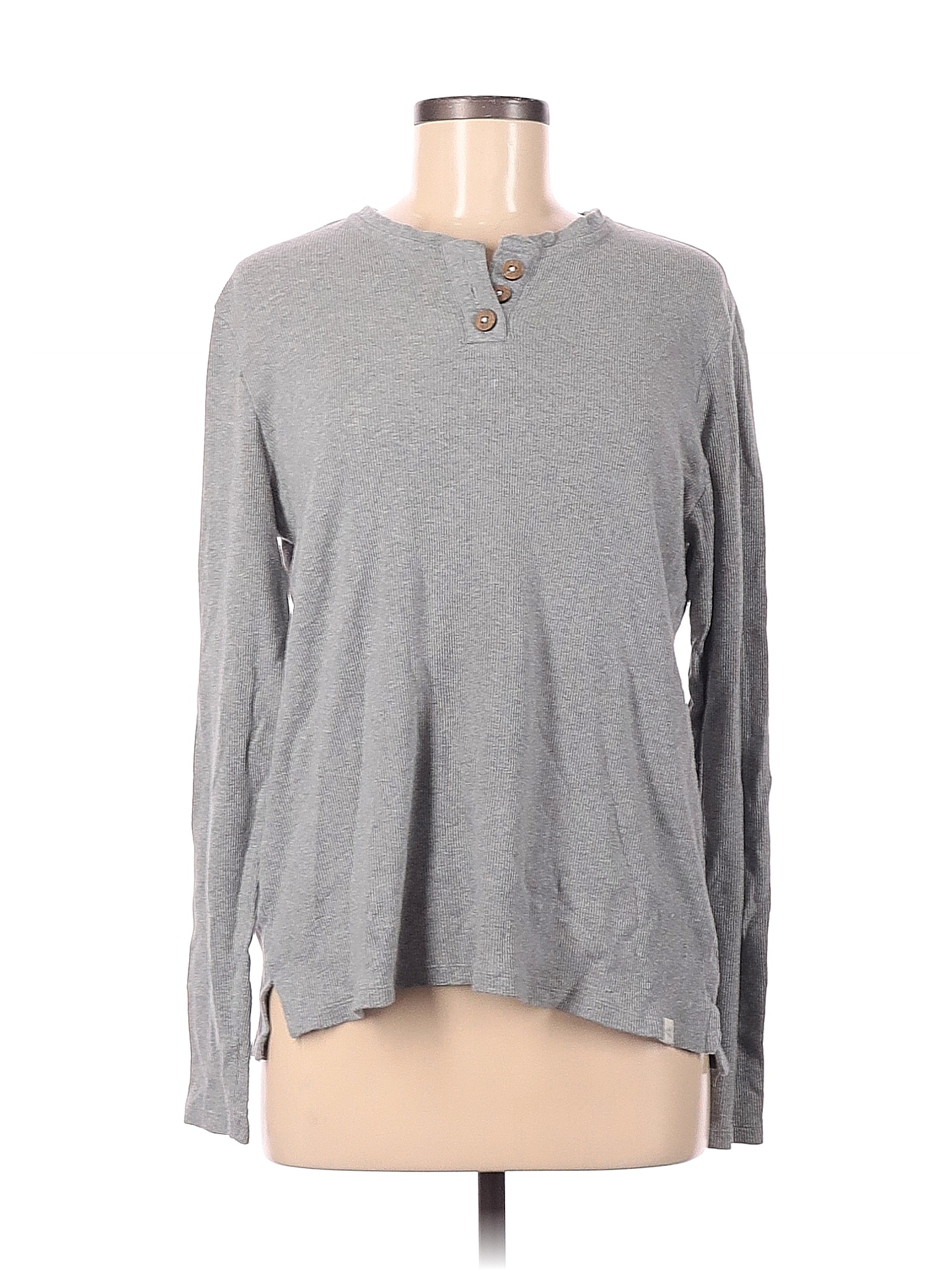 Assorted Brands Color Block Gray Long Sleeve Henley Size M - 82% off ...