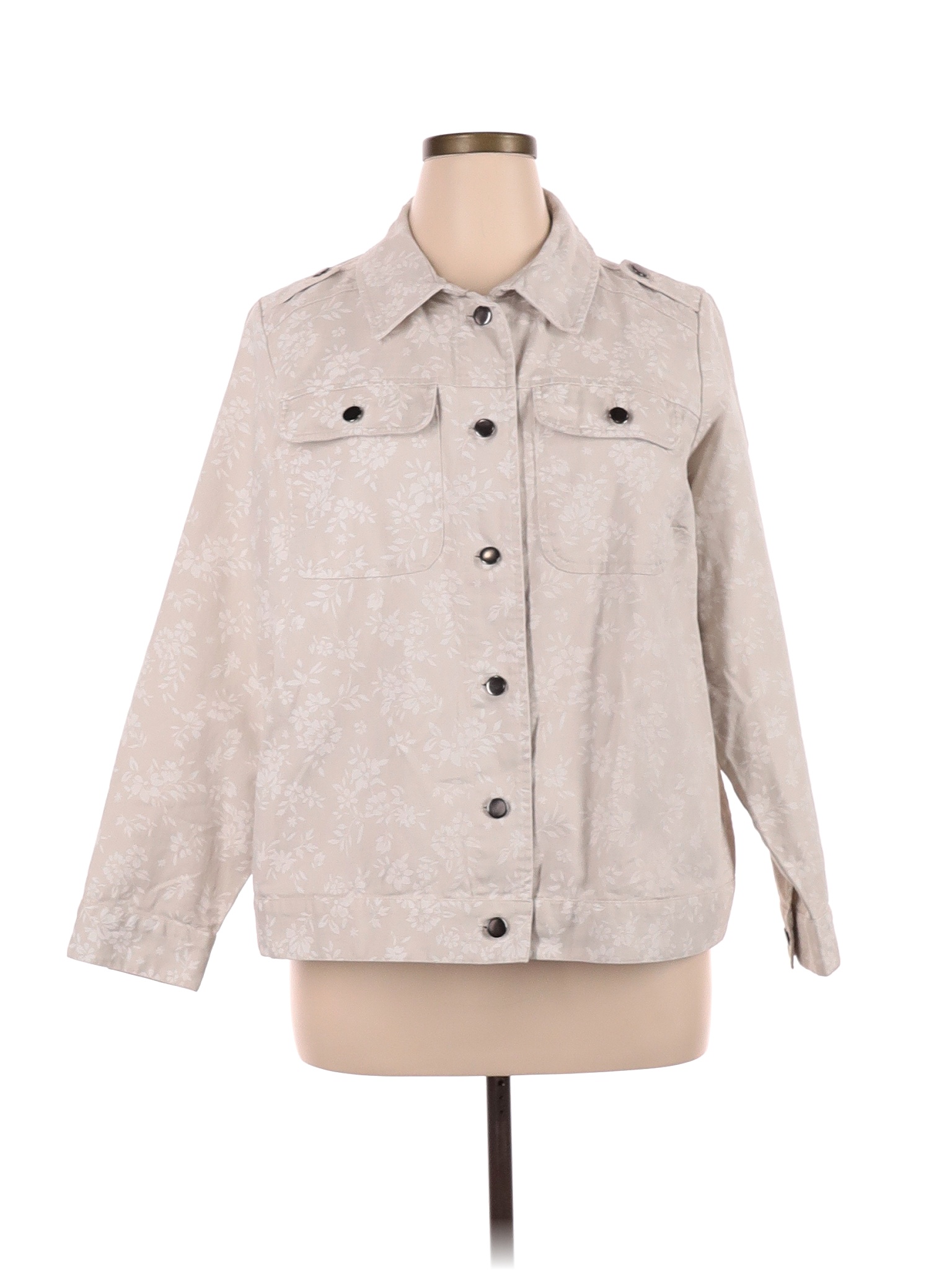 Cj Banks 100% Cotton Colored Ivory Jacket Size 1X (Plus) - 71% off ...