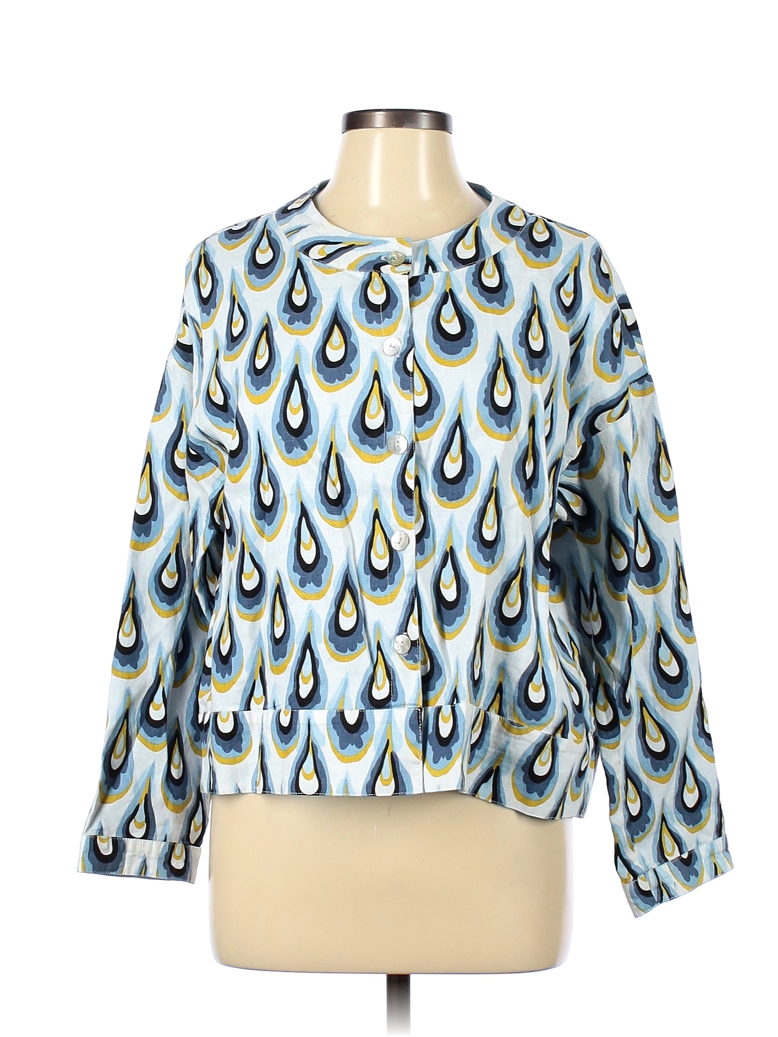 Peck And Peck 100 Linen Blue Jacket Size M 78 Off Thredup