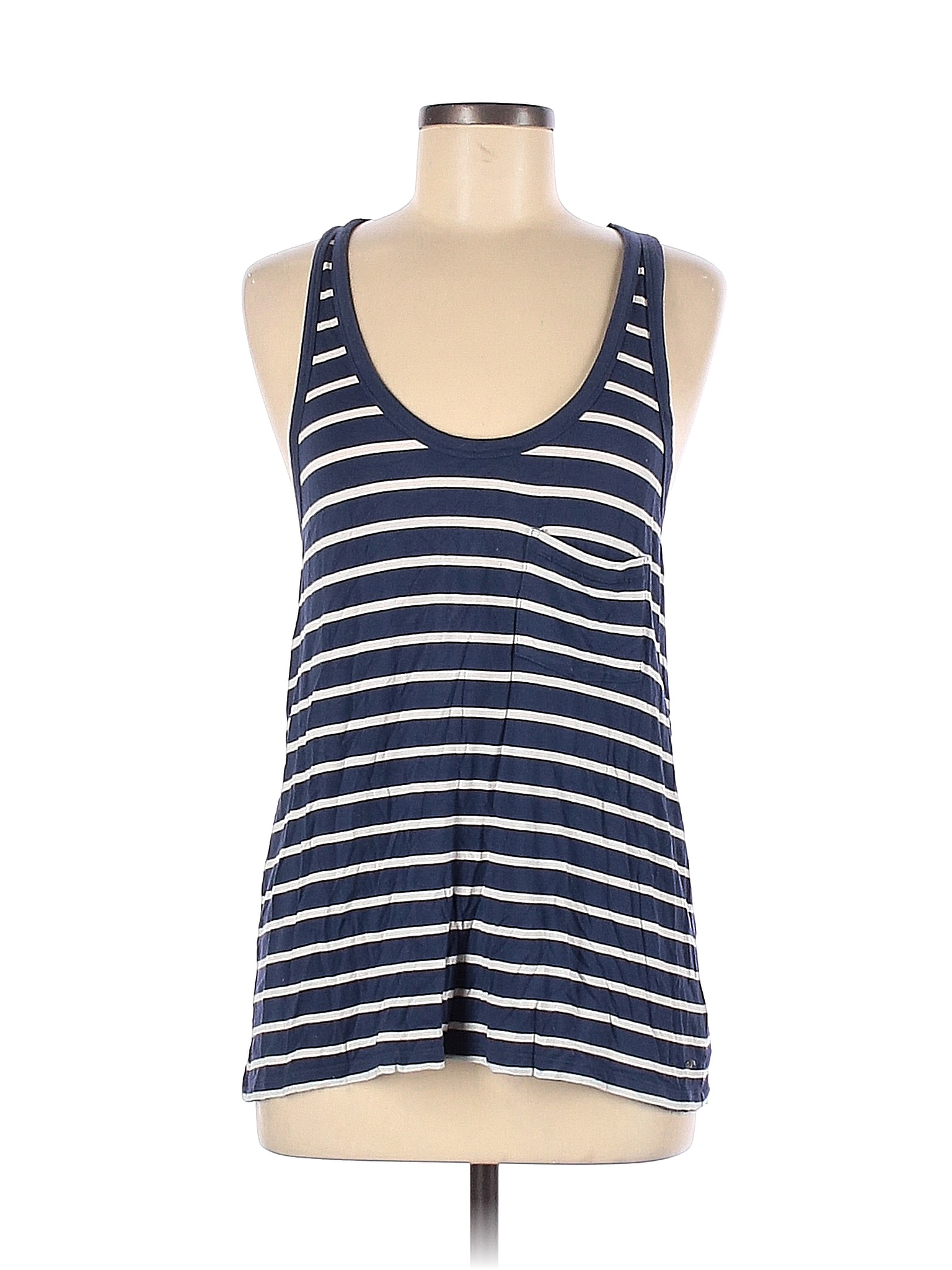 American Eagle Outfitters Stripes Colored Blue Tank Top Size M 57