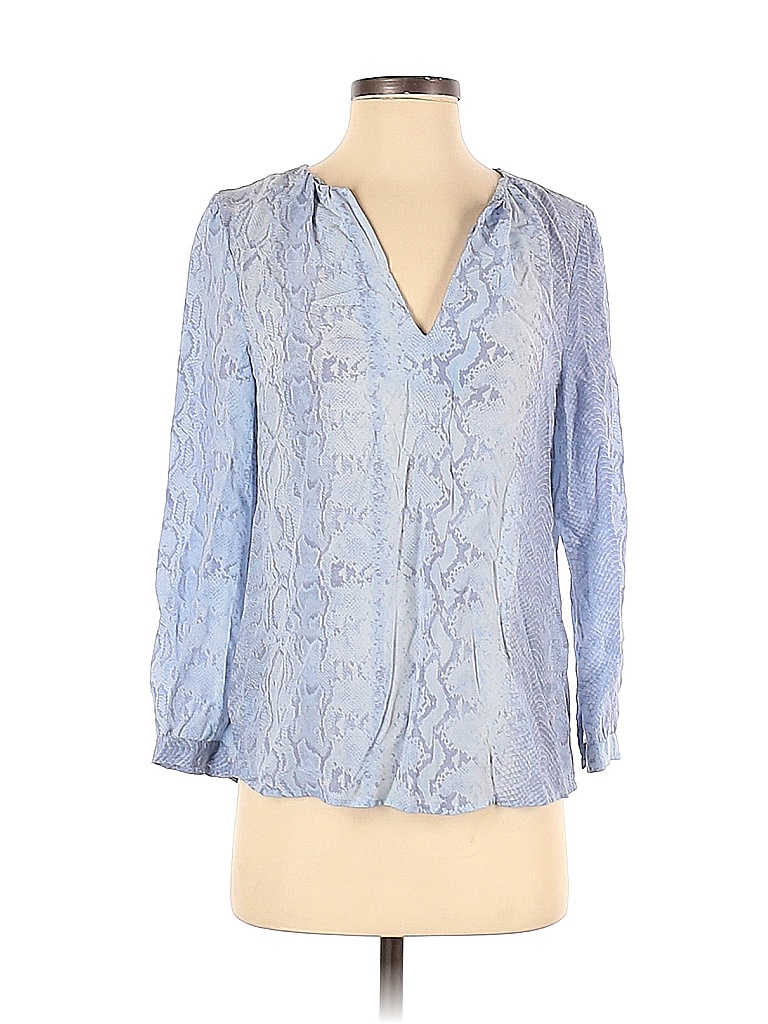 Joie 100 Silk Blue Short Sleeve Silk Top Size S 88 Off Thredup