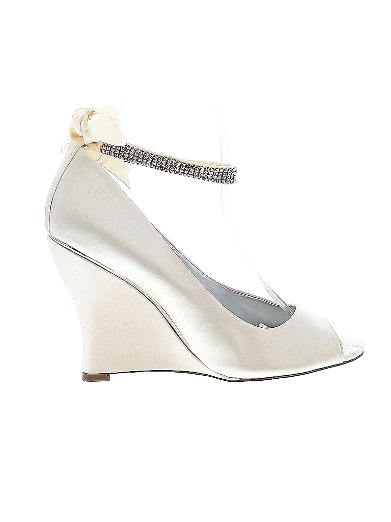 Nina Solid White Ivory Wedges Size 8 1/2 - 67% off | thredUP