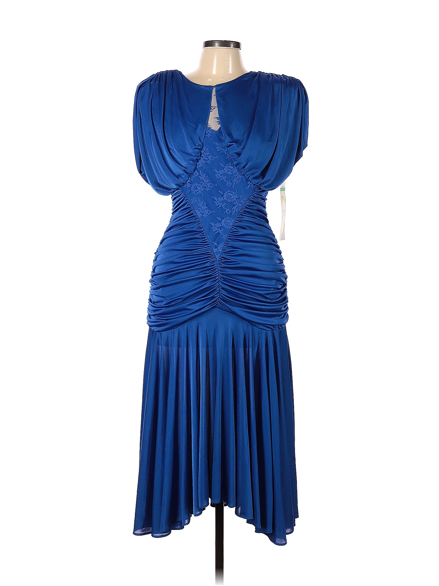 Filigree Solid Blue Cocktail Dress Size 10 - 72% off | thredUP