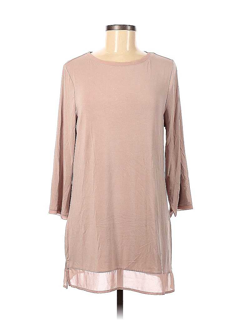 Travelsmith Solid Color Block Colored Pink Long Sleeve Top Size M - 82% ...