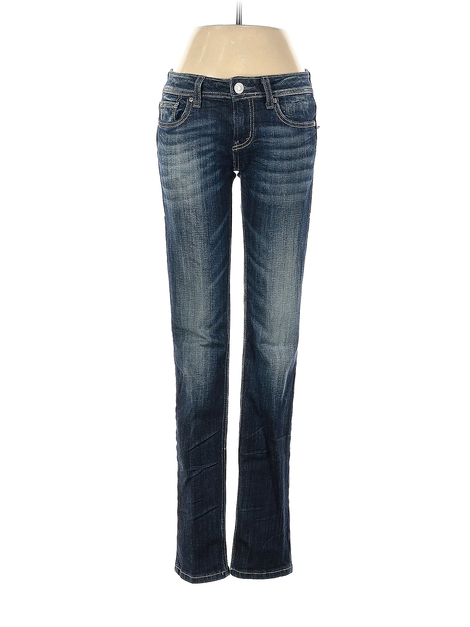 Vigoss Solid Blue Jeans 27 Waist - 67% off | thredUP