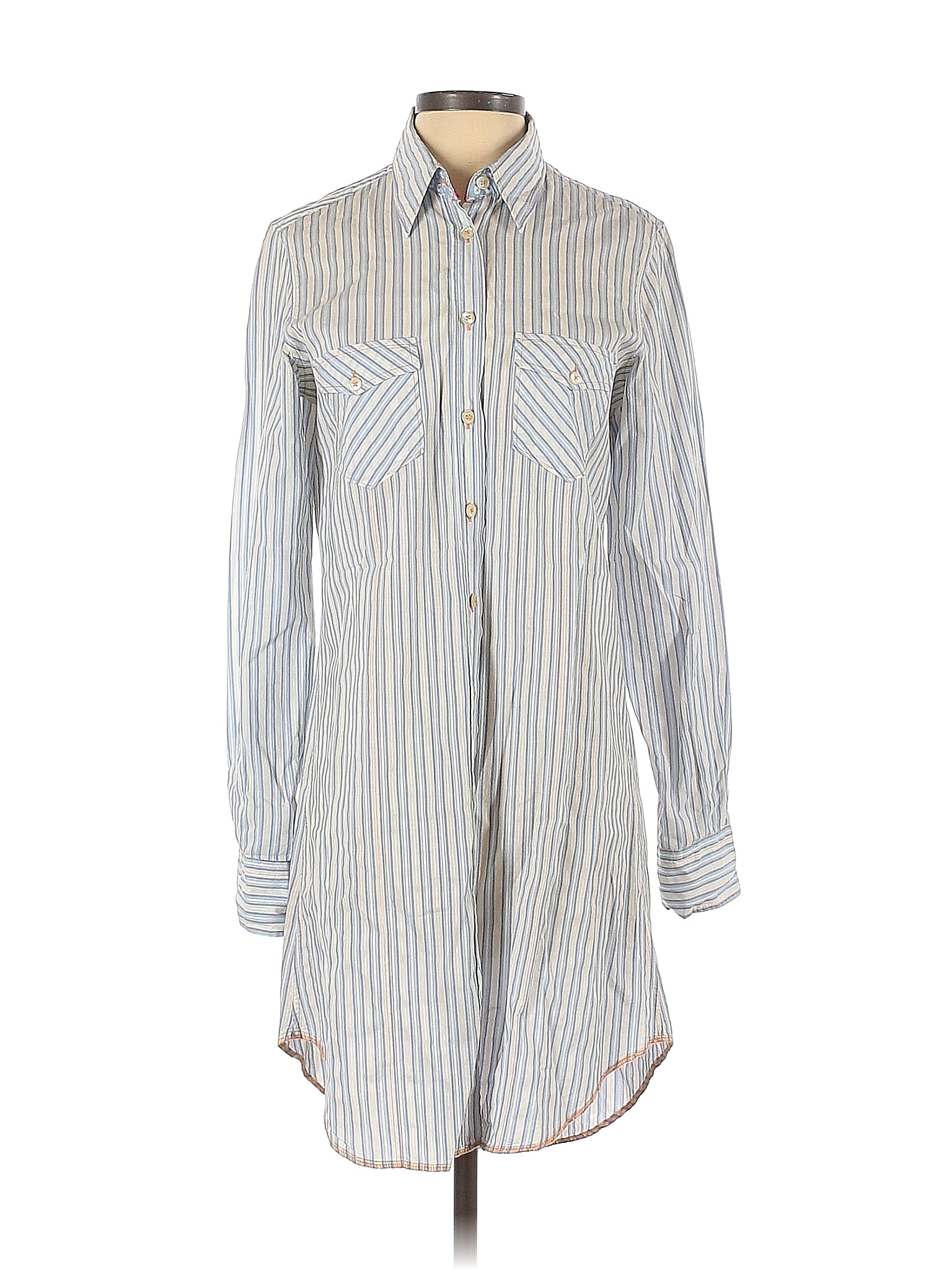 Arnold Zimberg Stripes Multi Color Blue Casual Dress Size S - 87% off ...