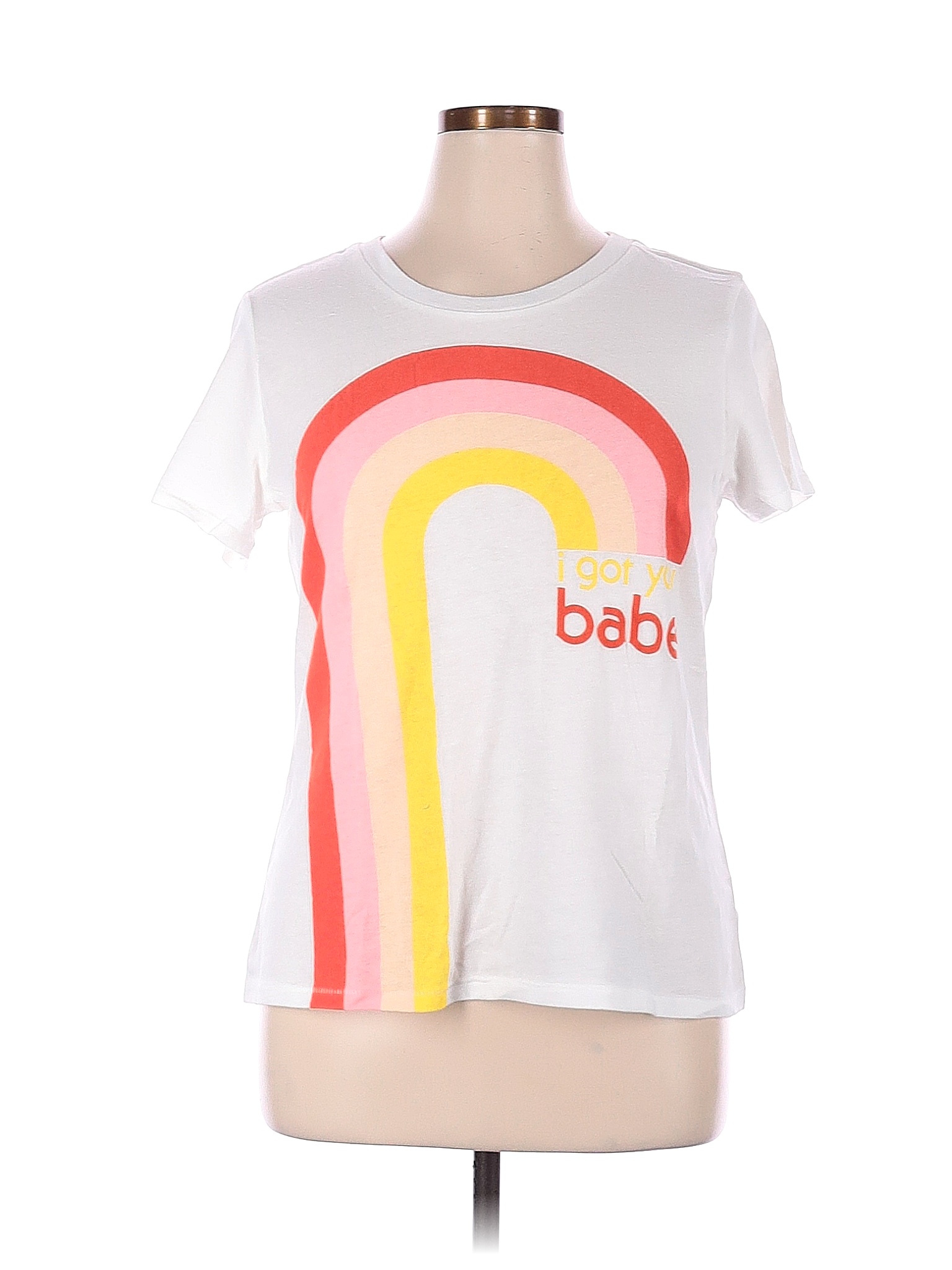 Junk Food Graphic Solid White Short Sleeve T-Shirt Size 1X (Plus) - 41% ...