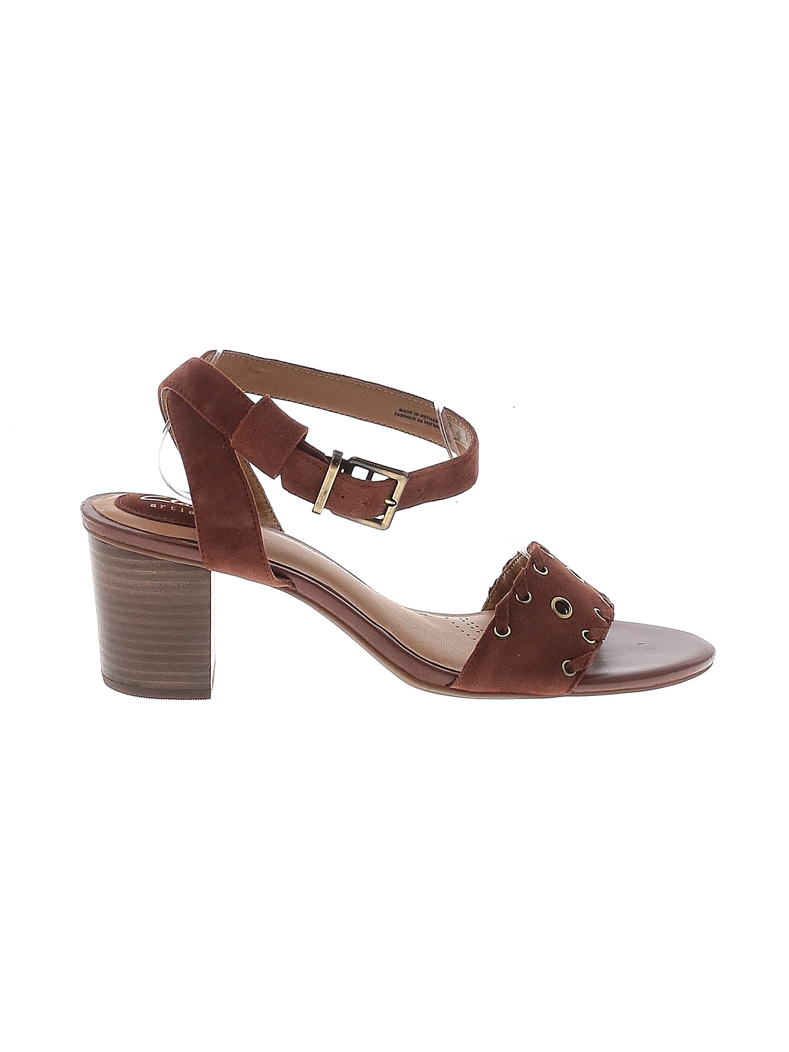 Clarks Solid Brown Sandals Size 9 1/2 - 87% off | thredUP