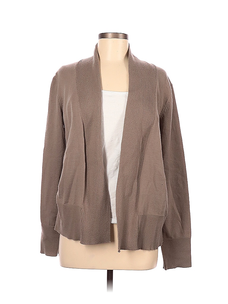 Cable & Gauge Solid Color Block Brown Tan Cardigan Size L - 56% off ...