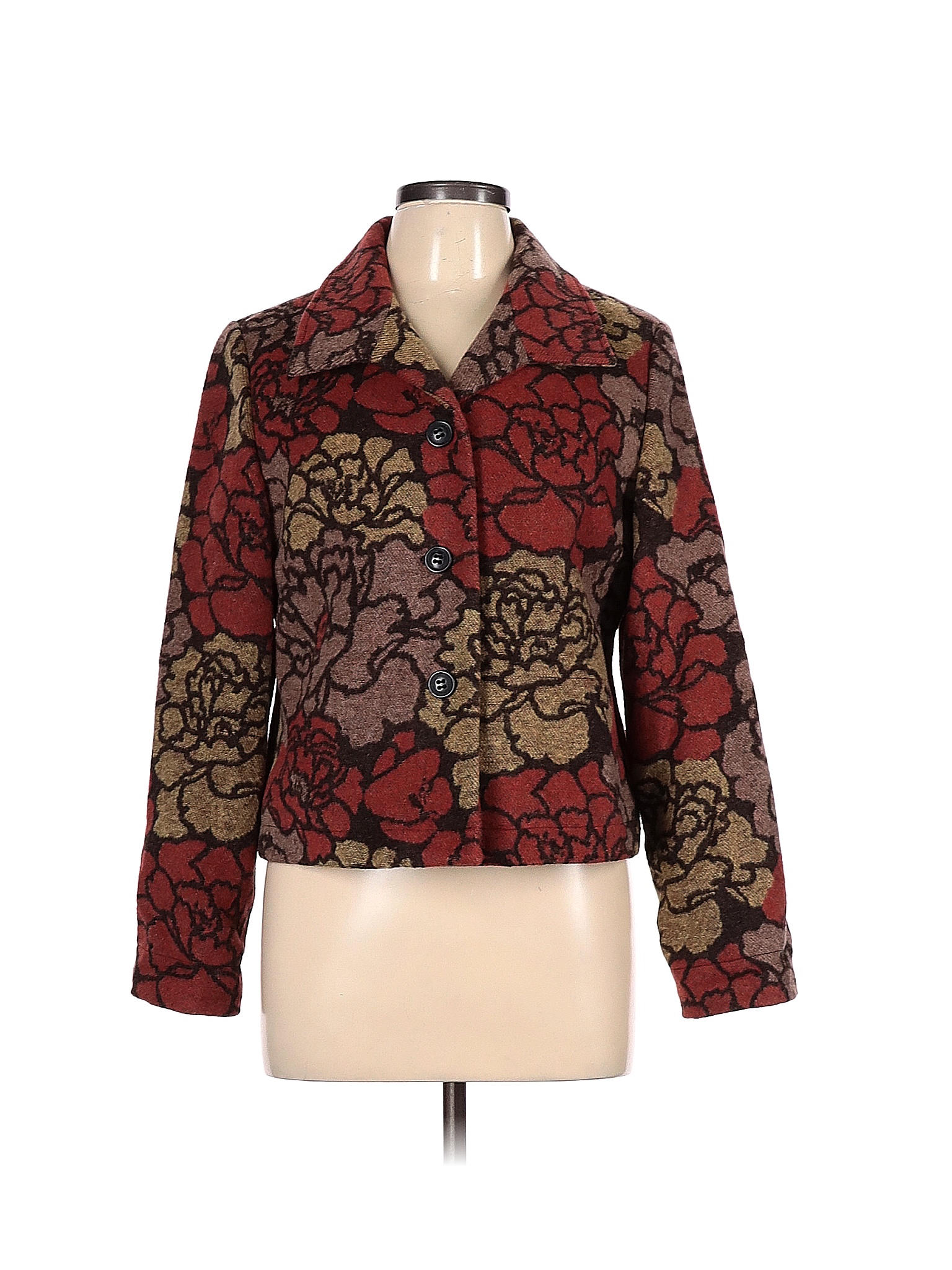 Pendleton Floral Maroon Orange Jacket Size L - 77% off | thredUP
