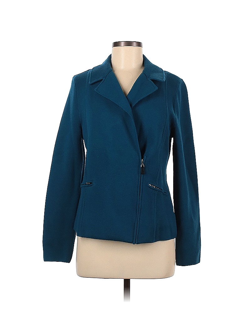 Talbots 100% Merino Wool Solid Teal Blue Wool Coat Size M - 79% off ...