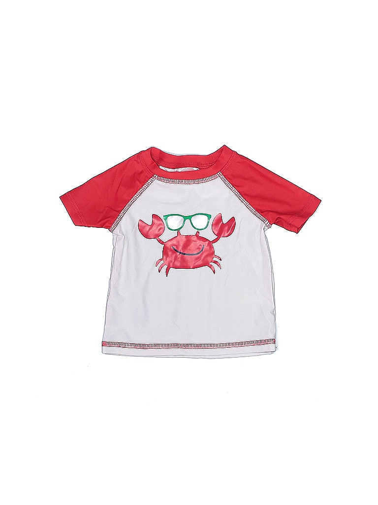 Floatimini Solid White Red Rash Guard Size 3 mo - 83% off | thredUP
