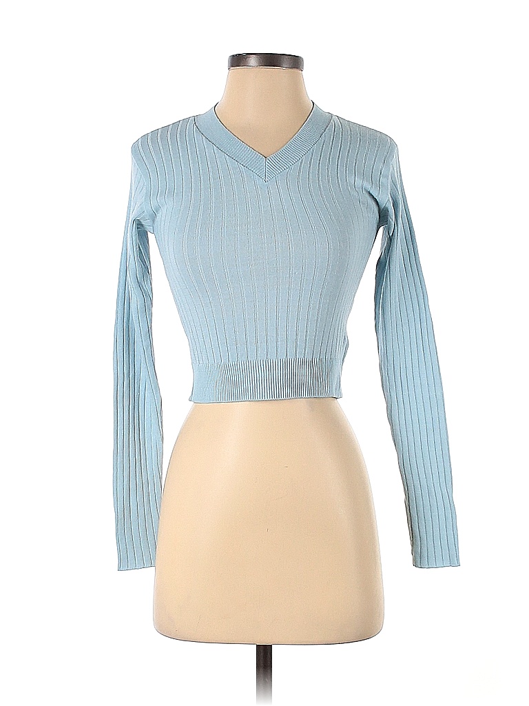 BP. 100% Acrylic Solid Blue Long Sleeve Top Size XS - 68% off | thredUP