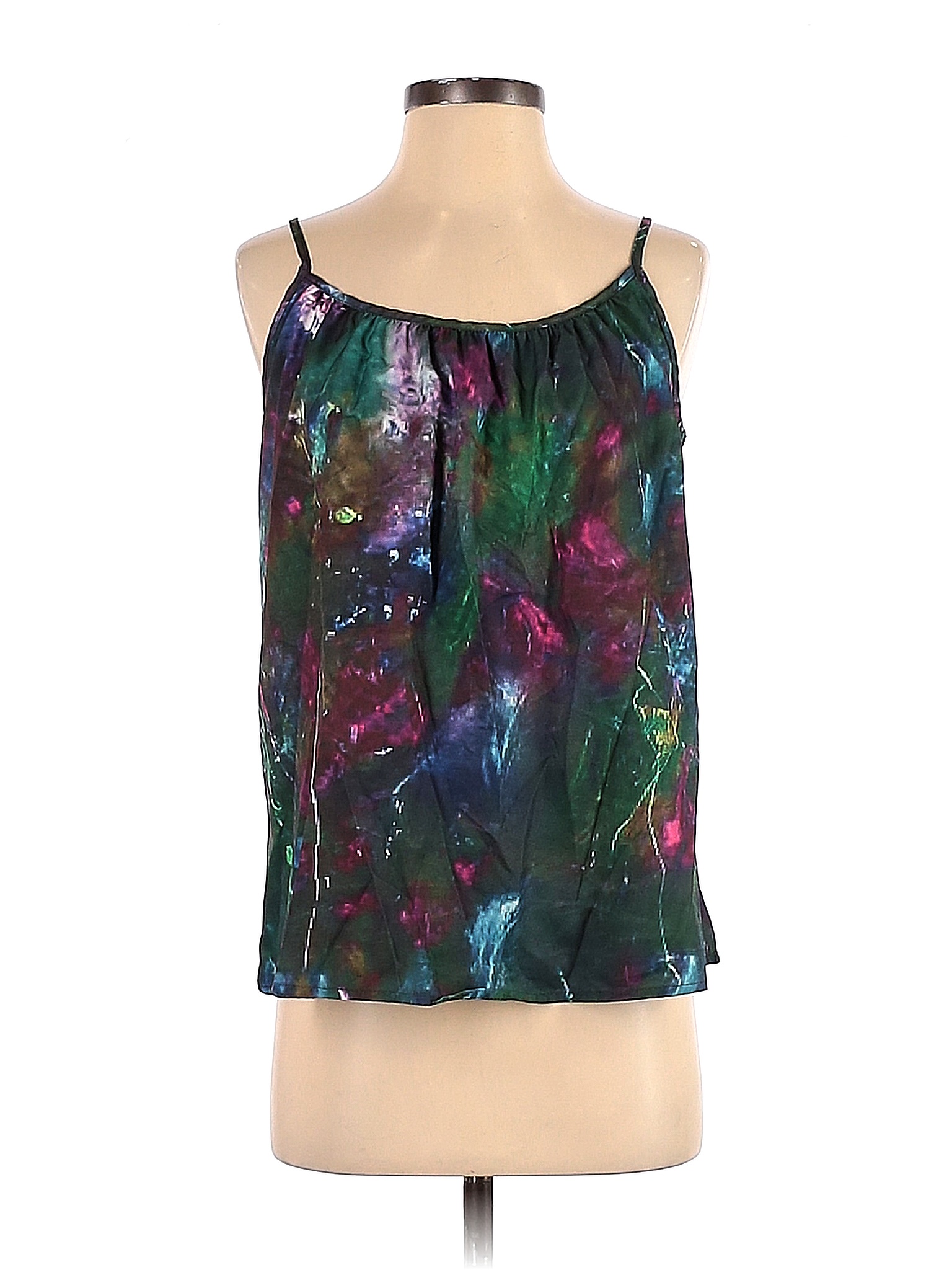 Misslook Tropical Multi Color Green Sleeveless Blouse Size S - 84% off ...
