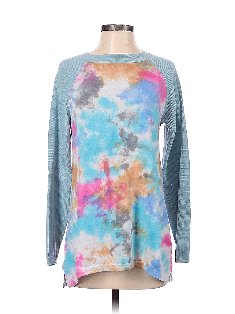 Logo By Lori Goldstein 100 Cotton Tie Dye Color Block Multi Color Blue