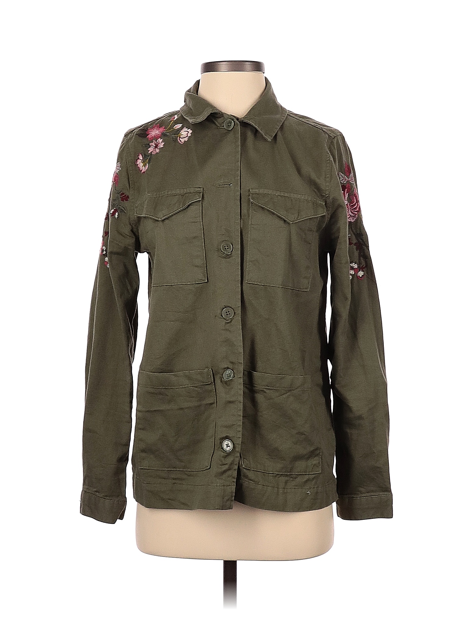 a.n.a. A New Approach 100% Cotton Solid Green Jacket Size S - 67% off ...